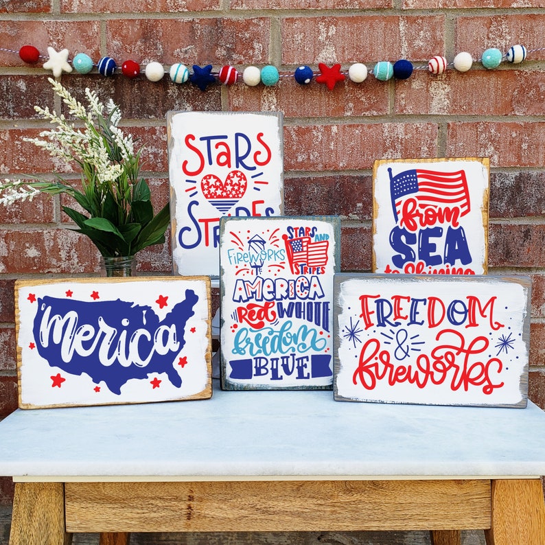 Patriotic Sign Collection Choose From 15 Different Designs | Etsy