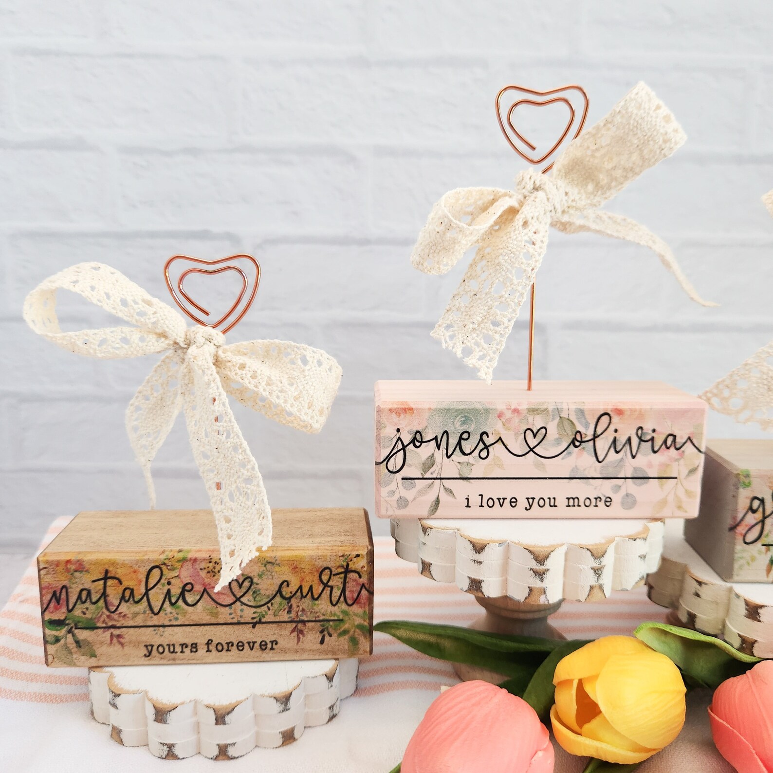 Custom Couple Wedding Gift Wood Wire Photo Display - Etsy