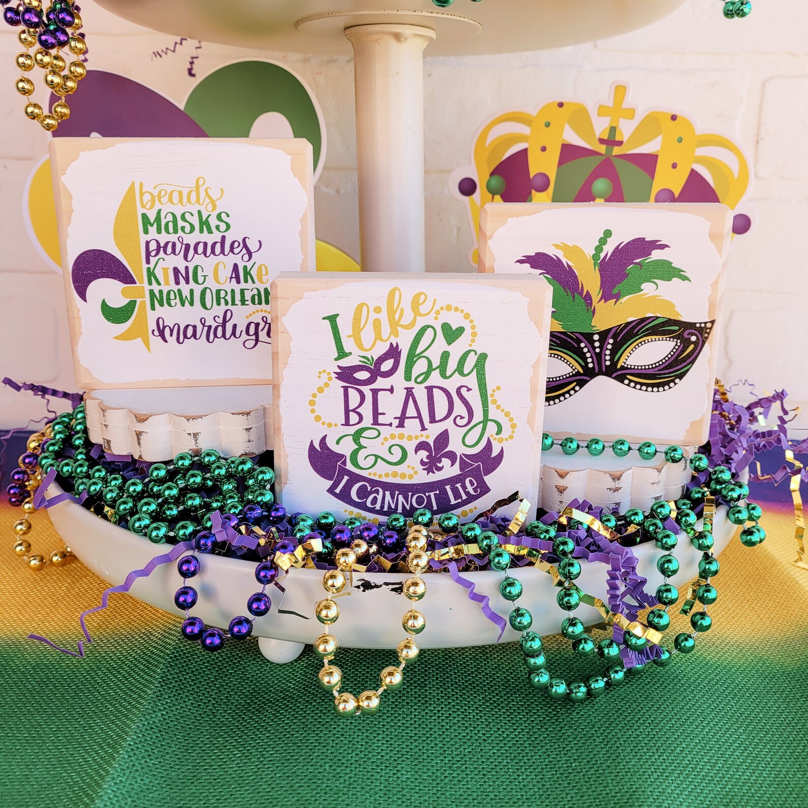 Mardi Gras Mini Signs Tiered Tray Decor Mix and Match - Etsy