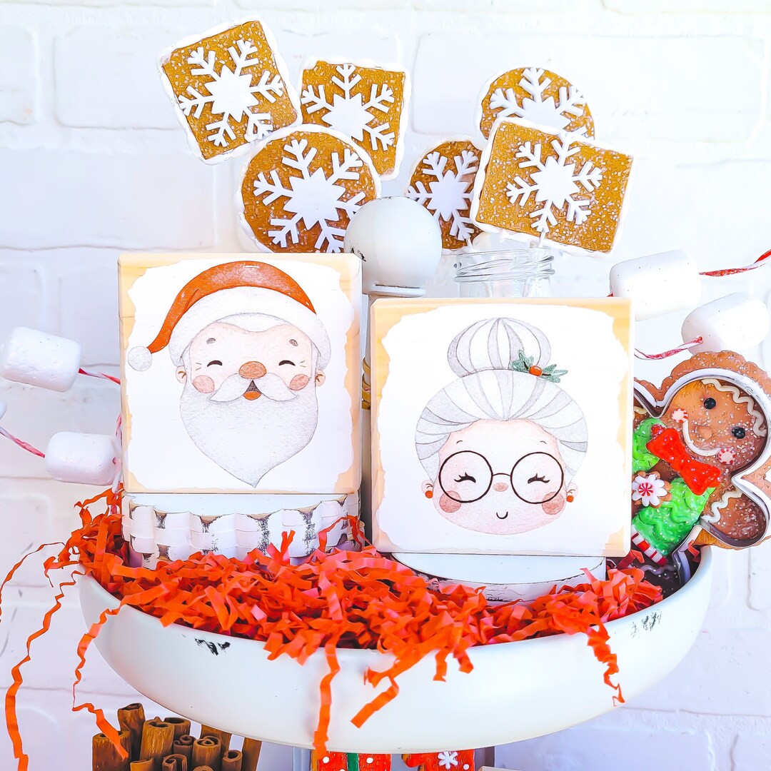 Santa and Mrs. Claus' Kitchen | Christmas Mini Signs | Tiered Tray ...