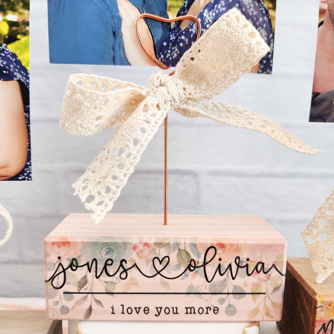 Custom Couple Wedding Gift | Wood + Wire Photo Display | Mother's Day ...