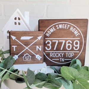 Zip Code + State Sign | Set of 2 | Personalized Location Sign | Zip ...