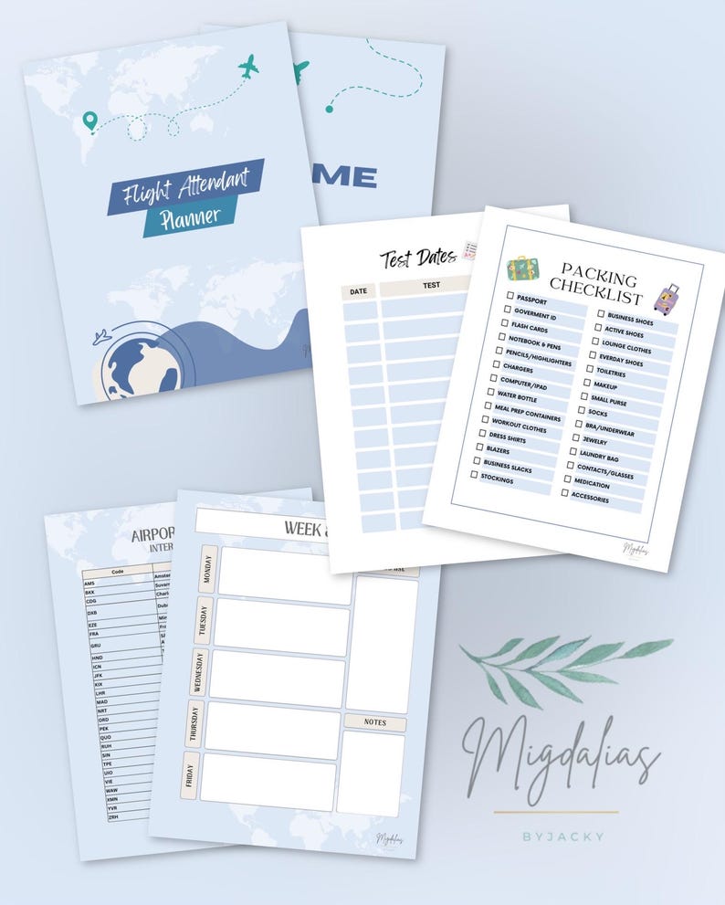 Flight Attendant Training Planner - Etsy