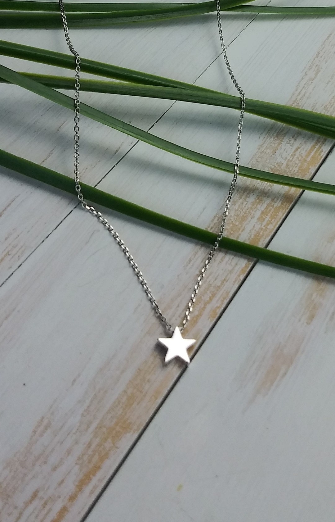 Star Pendant Necklace Silver Small Star Necklace 18 - Etsy