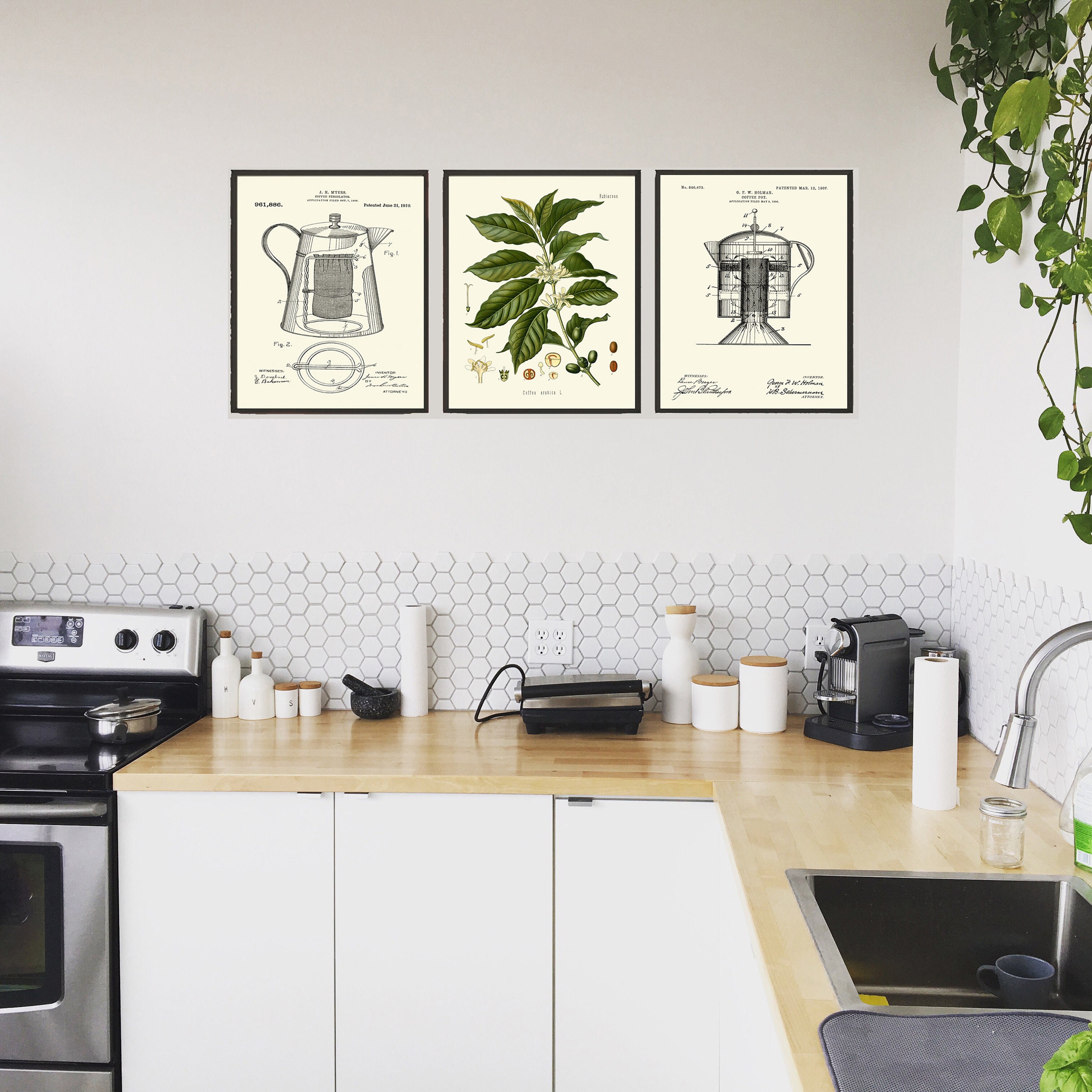 Coffee Kitchen Office Print Wall Art Set of 3 Prints Beautiful - Etsy