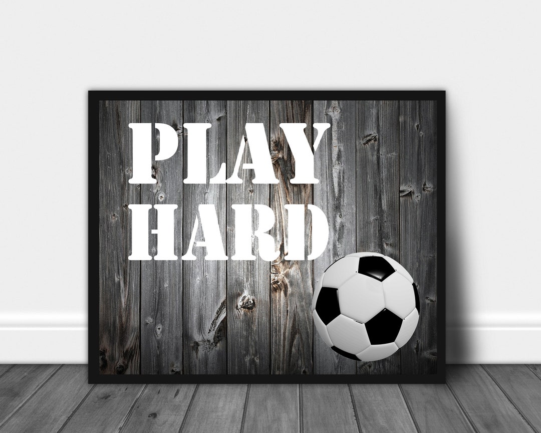 Soccer Sport Inspirational Print Poster 9 Wall Art Decor Office Child ...