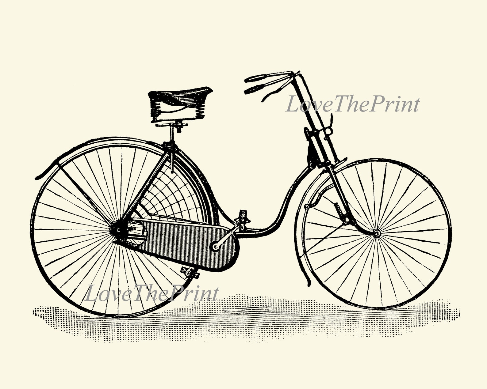 Vintage Bicycle Bike Print Set of 2 Prints Beautiful Antique - Etsy