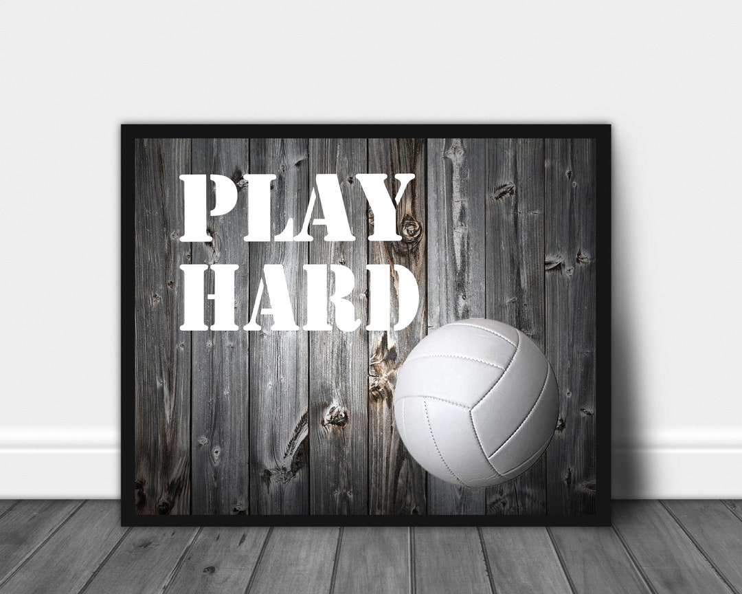 Volleyball Sport Wall Art Print Poster Team Home Decor Office Child Boy ...