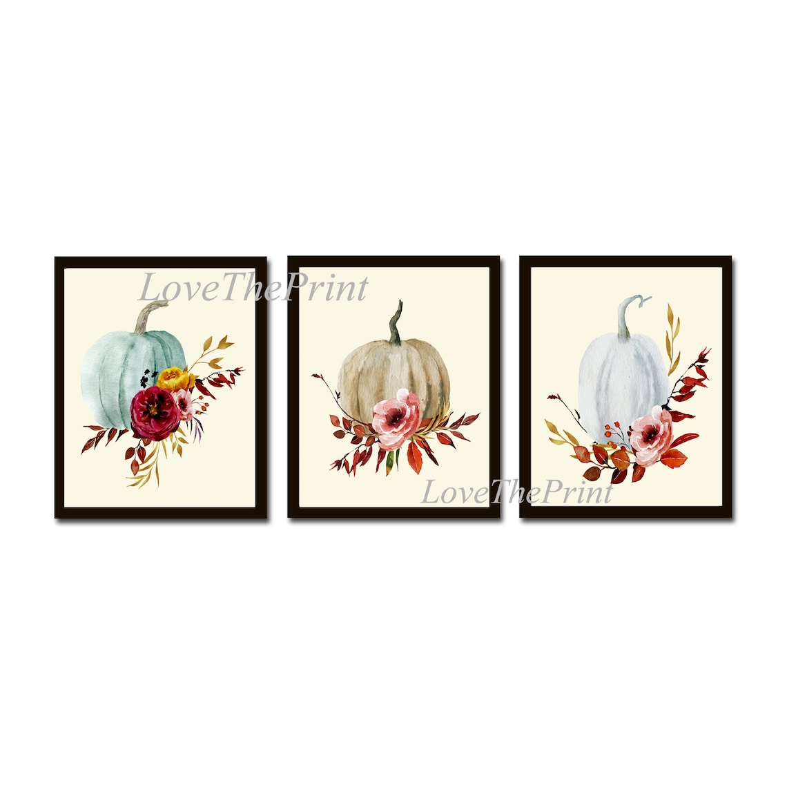 Thanksgiving Fall Decor Wall Art Set of 3 Prints Beautiful | Etsy