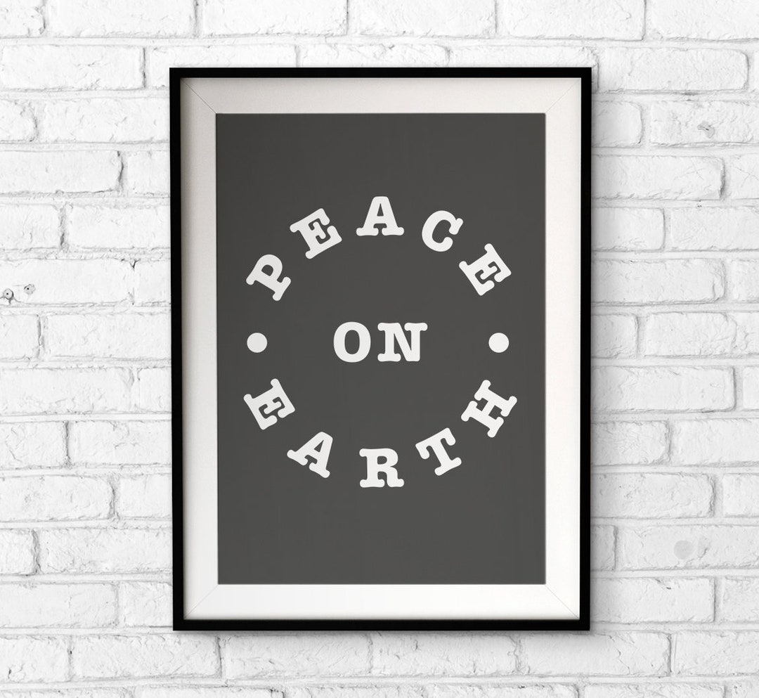 Peace on Earth Print: Minimalist Christmas Poster (digital Download) - Etsy