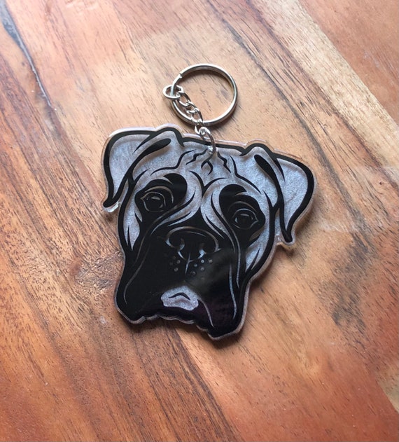 Boxer / Dog / Acrylic / Keychain / Gift | Etsy