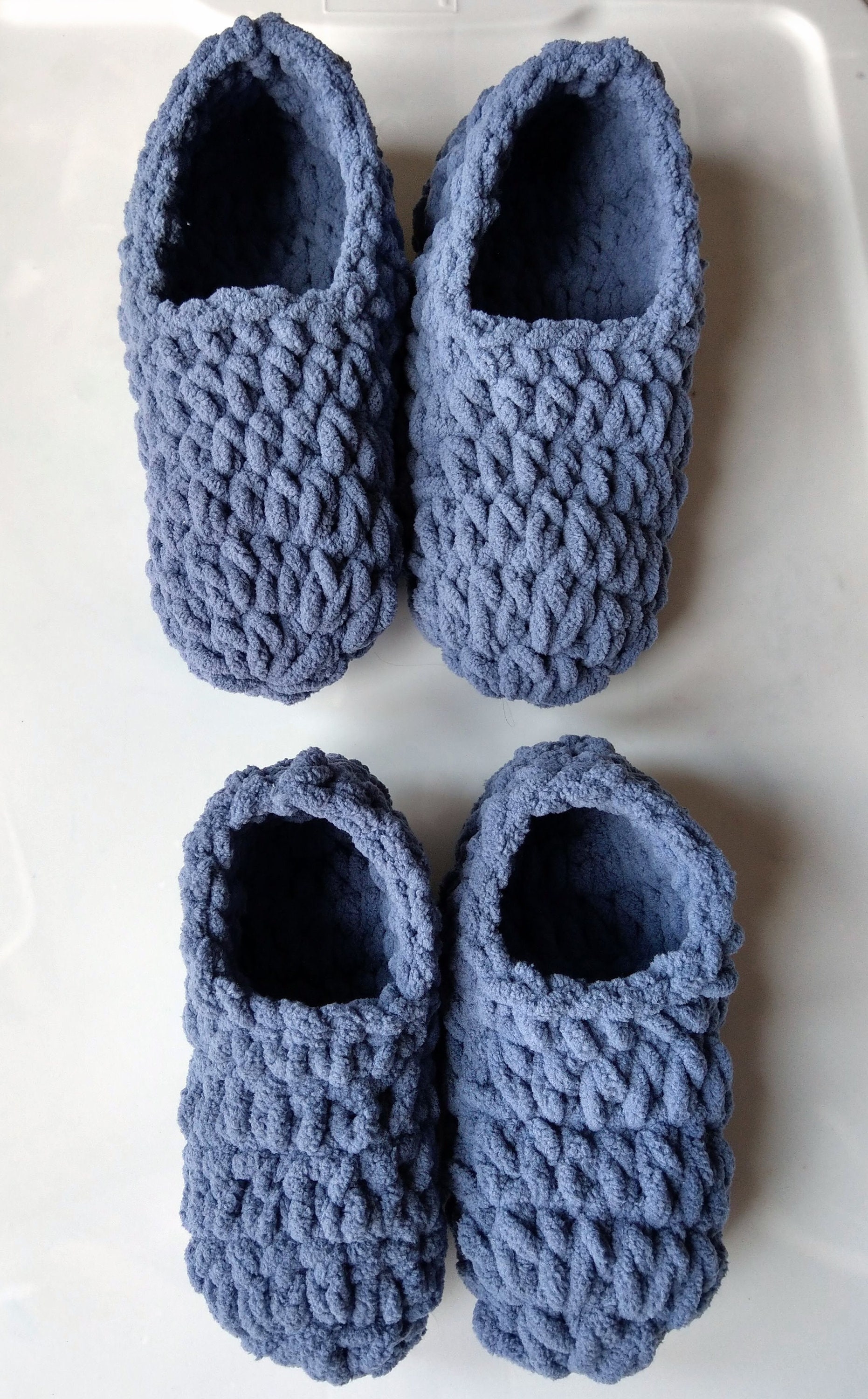 Toddler Oh so Plush! House Slippers, Blanket Yarn, Crochet Pattern Only ...