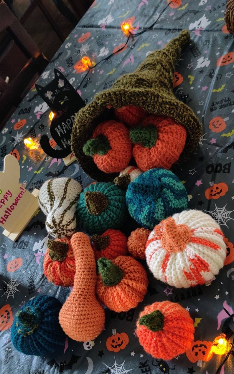 Thanksgiving Cornucopia Crochet Pattern, Instant Download PDF, Fall ...