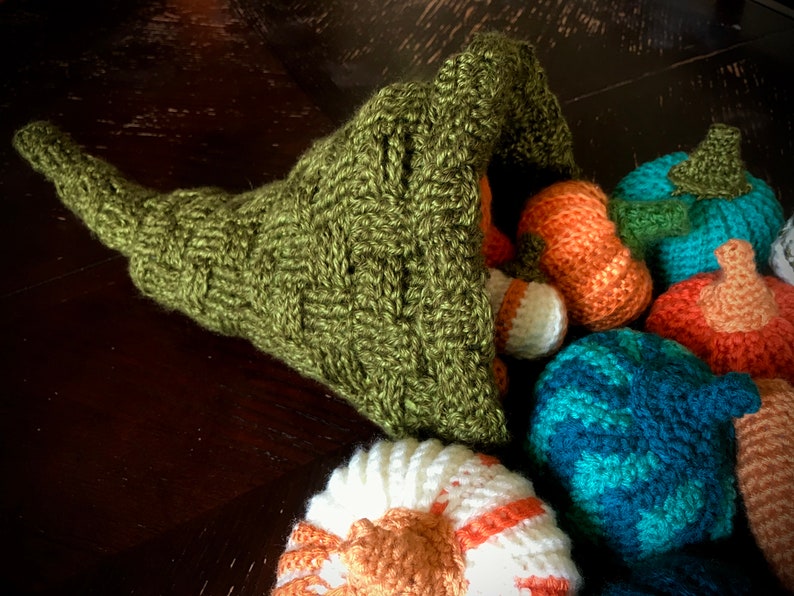 Thanksgiving Cornucopia Crochet Pattern, Instant Download PDF, Fall ...