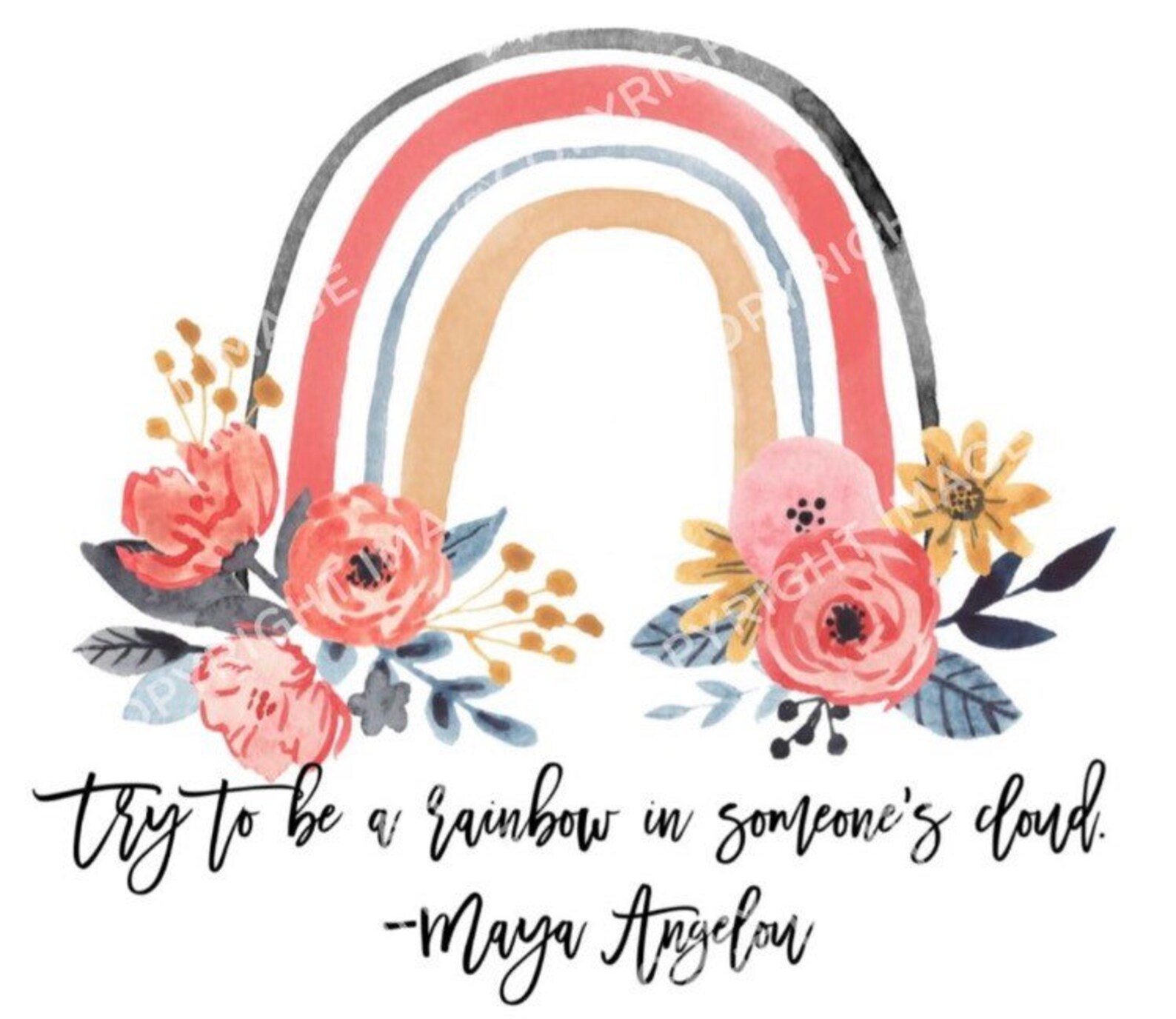 Maya Angelou PNG / Maya Angelou/ Be A Rainbow in Somebodys | Etsy