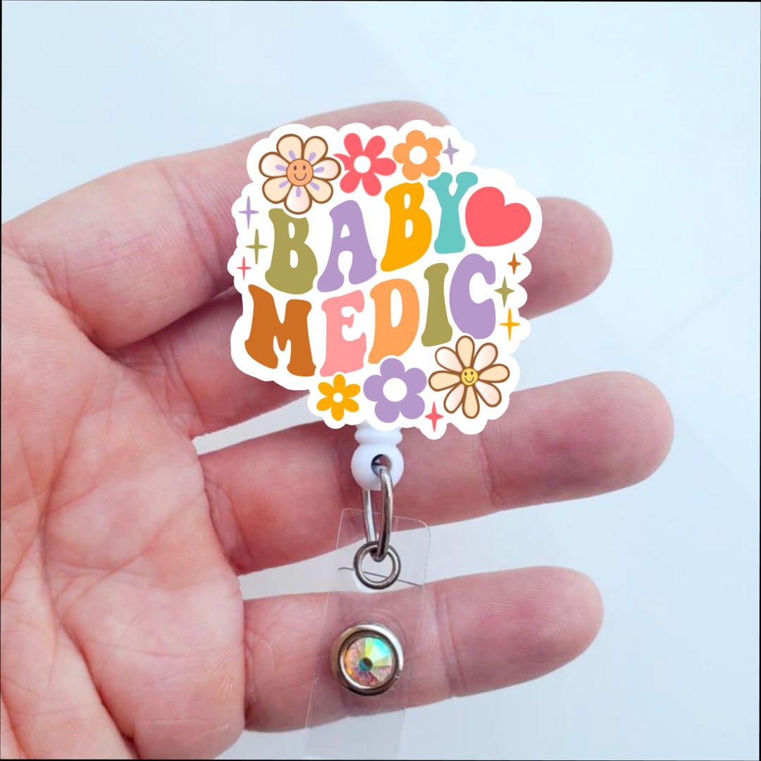 Baby Medic Badge | Medic Badge Reel | Badge Pull | Carabiner ...