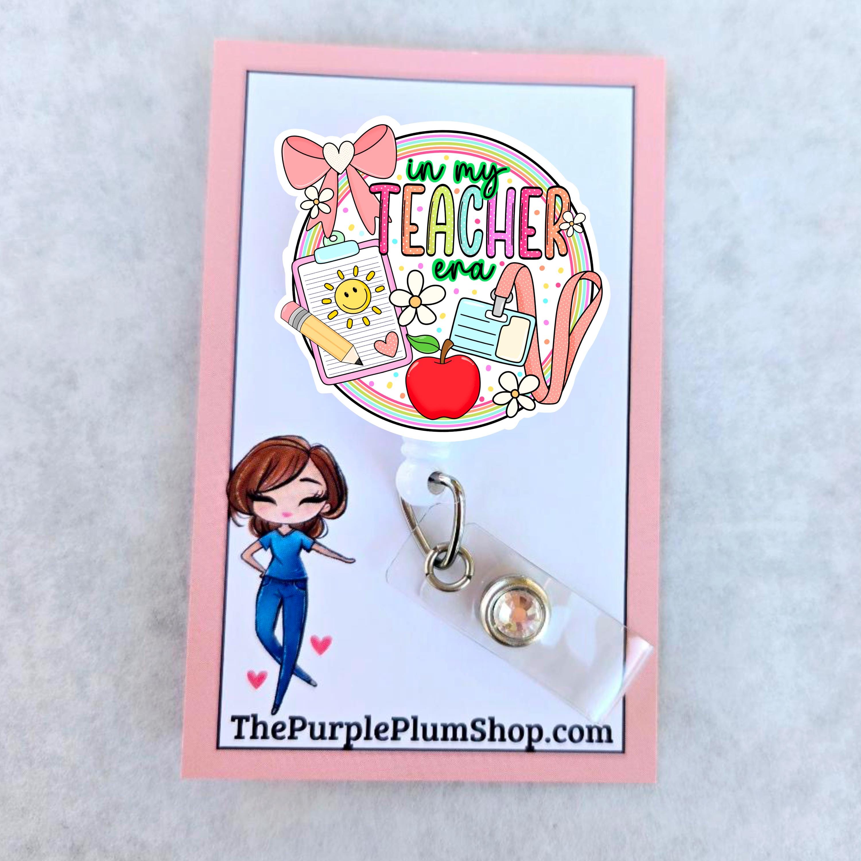 In My Teacher Era Badge Reel | Cute Teacher Badge | Cute Teacher ...