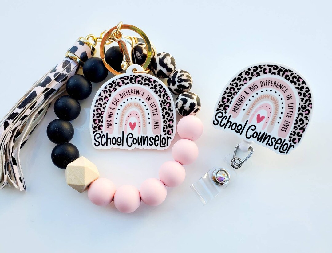 School Counselor Wristlet | School Counselor Wrist Keychain Holder ...