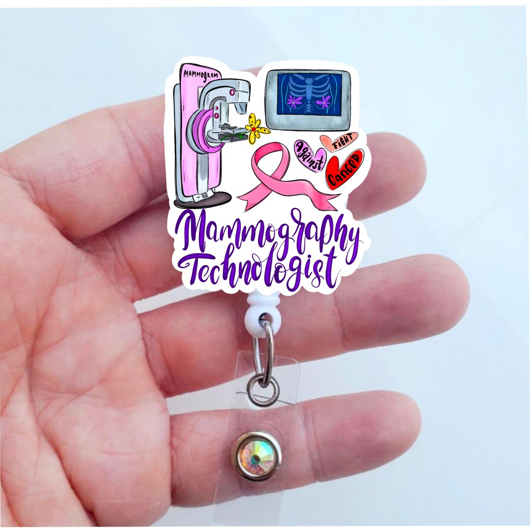 Mammography Technologist Badge Reel | Mammography Nurse Badge ...