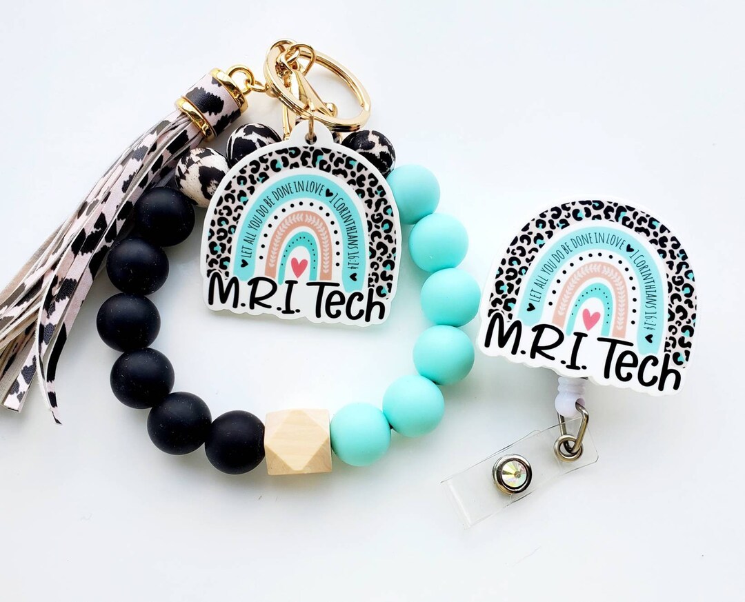 MRI Tech Badge Reel | Mri Tech Wristlet | Mri Tech Gift Set | Cute MRI ...