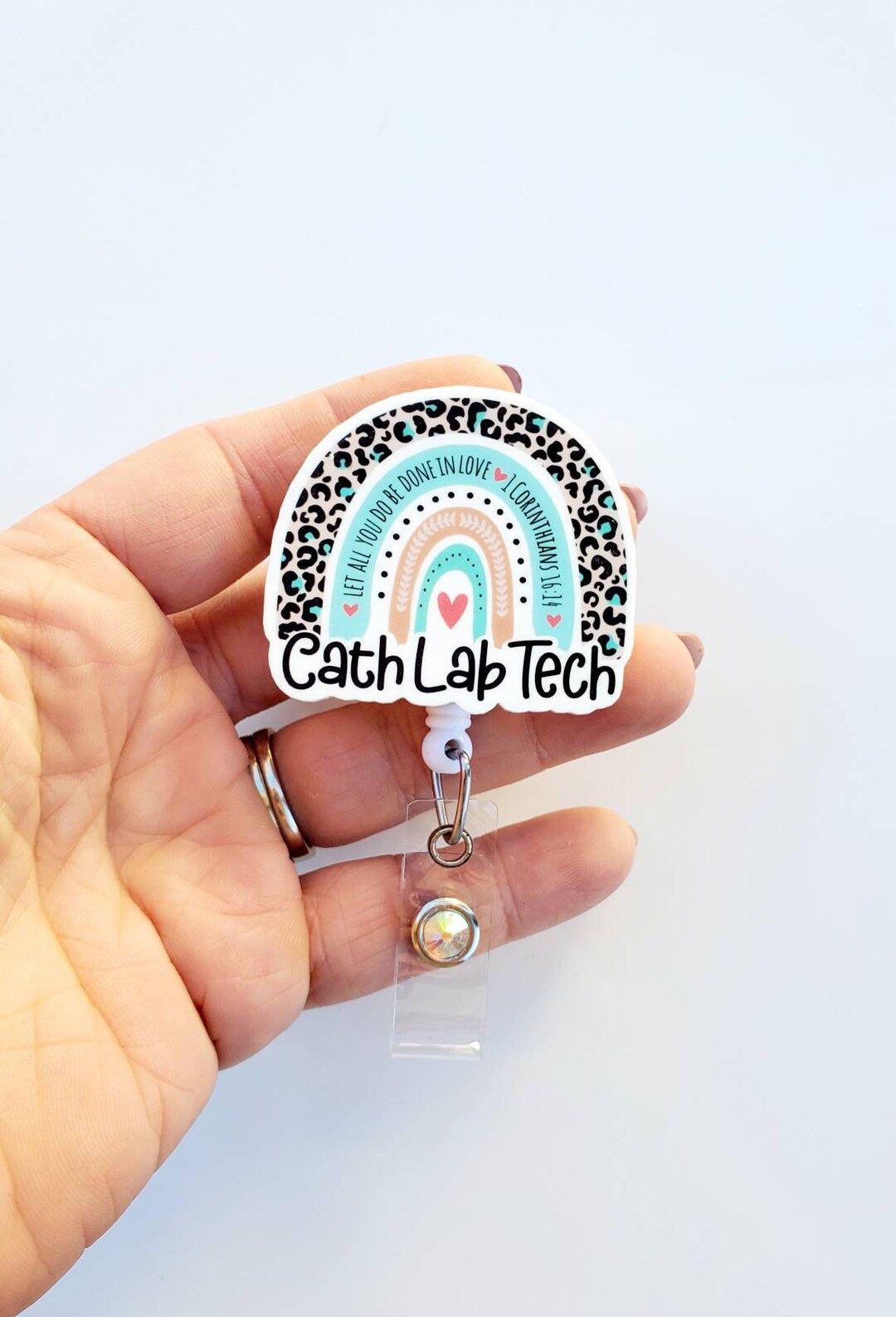 Cath Lab Tech Badge Reel | Rainbow Cath Lab Tech Badge Reel | Cath Lab ...