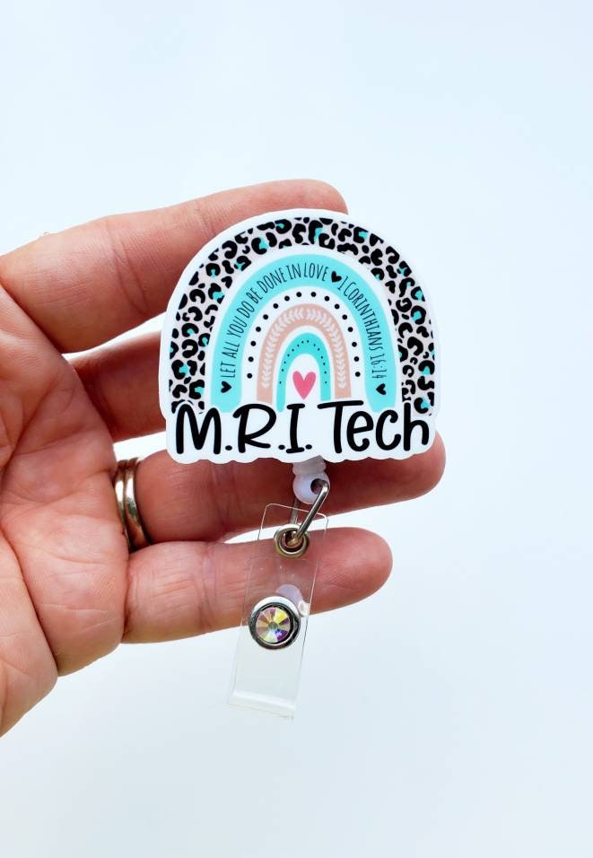 MRI Rainbow Badge MRI Tech Badge - Etsy