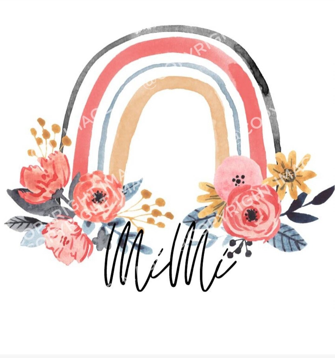 Mimi Clip Art Mimi Rainbow Clip Art Mimi PNG Sublimation - Etsy