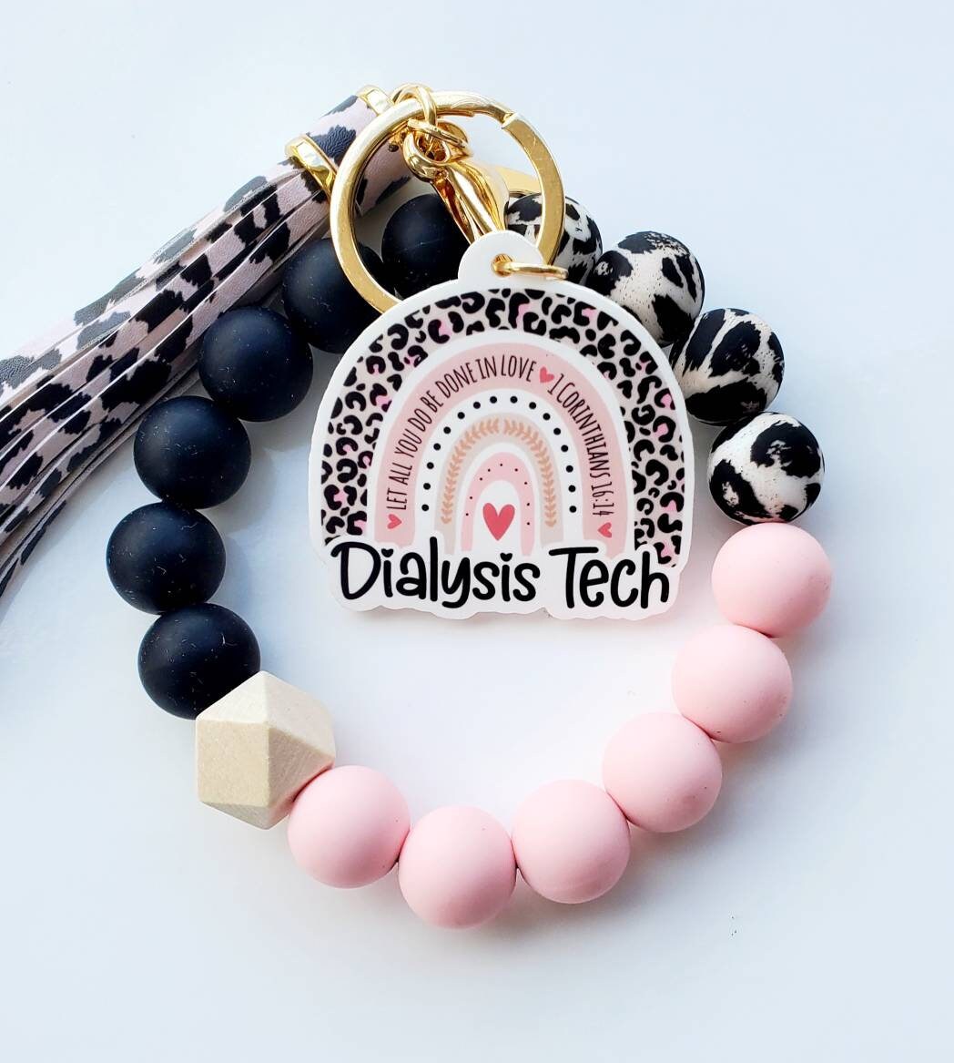 Dialysis Tech Keychain Dialysis Tech Wrist Keychain Holder - Etsy