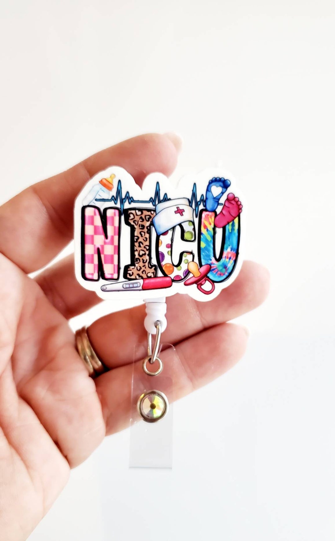 Nicu Nurse Badge Nicu Nurse Rainbow Badge Nicu Nurse Gift Nicu Badge ...
