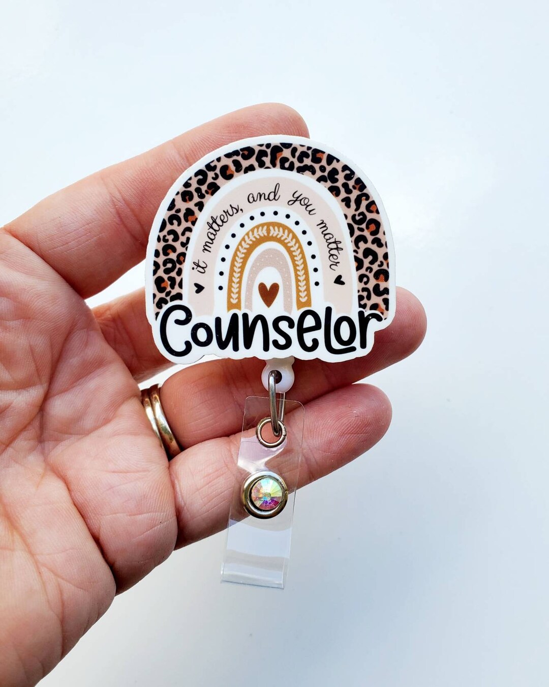 Counselor Badge Reel counselor Badge Reel Retractable Counselor Rainbow ...