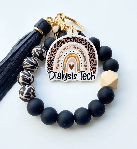 Dialysis Tech Keychain Dialysis Tech Wrist Keychain Holder - Etsy