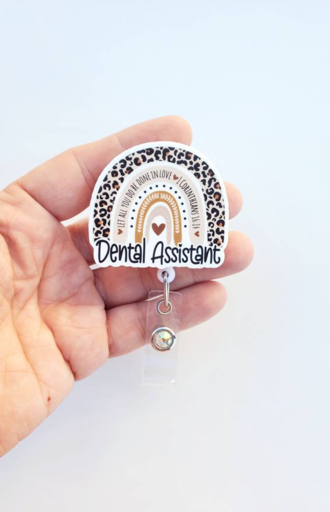 Dental Assistant Badge Reel | DA Badge Reel | Retractable DA Rainbow ...