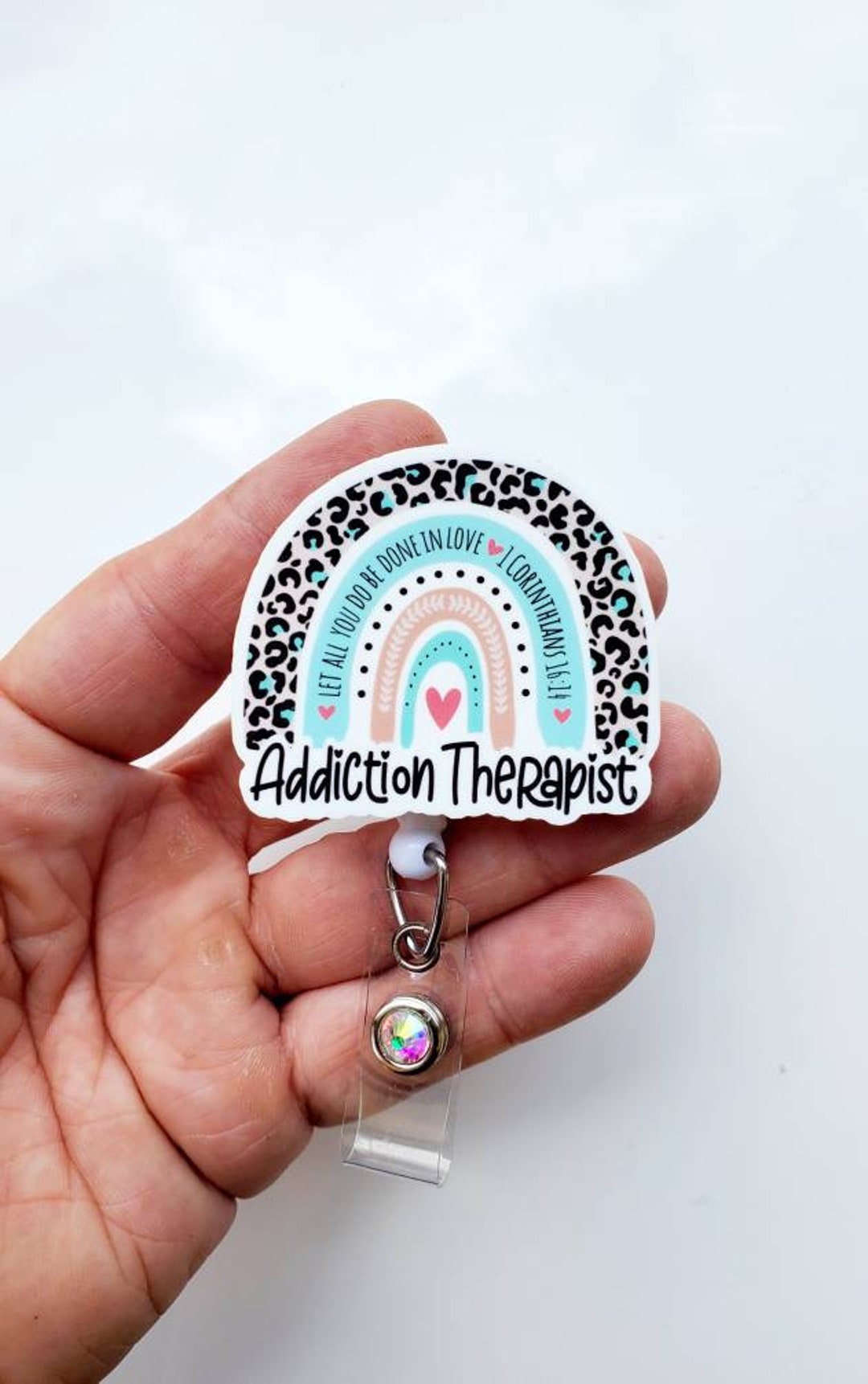 Addiction Therapist Badge Reel | Addiction Therapist Rainbow Badge Reel ...