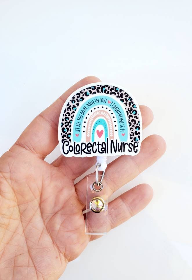 Colorectal Nurse Badge | Colorectal Nurse Rainbow Badge | Colorectal ...