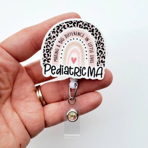 Pediatric MA Badge Reel | Pediatric Medical Assistant Badge Reel - Etsy