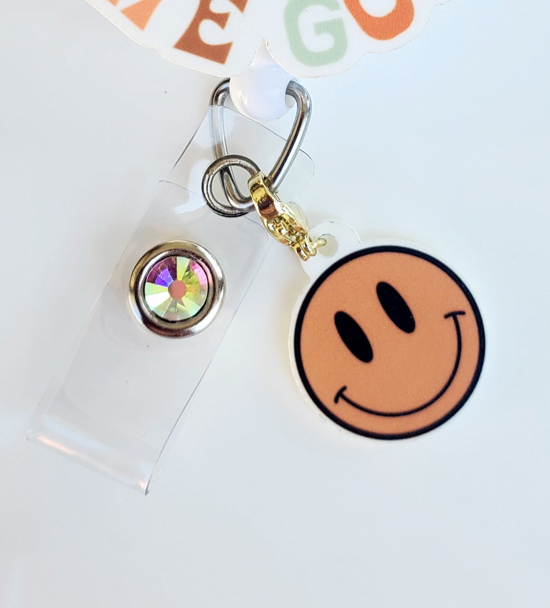 Badge Reel Charm | Badge Buddy Charm | Smily Face Charm | Badge Charm ...