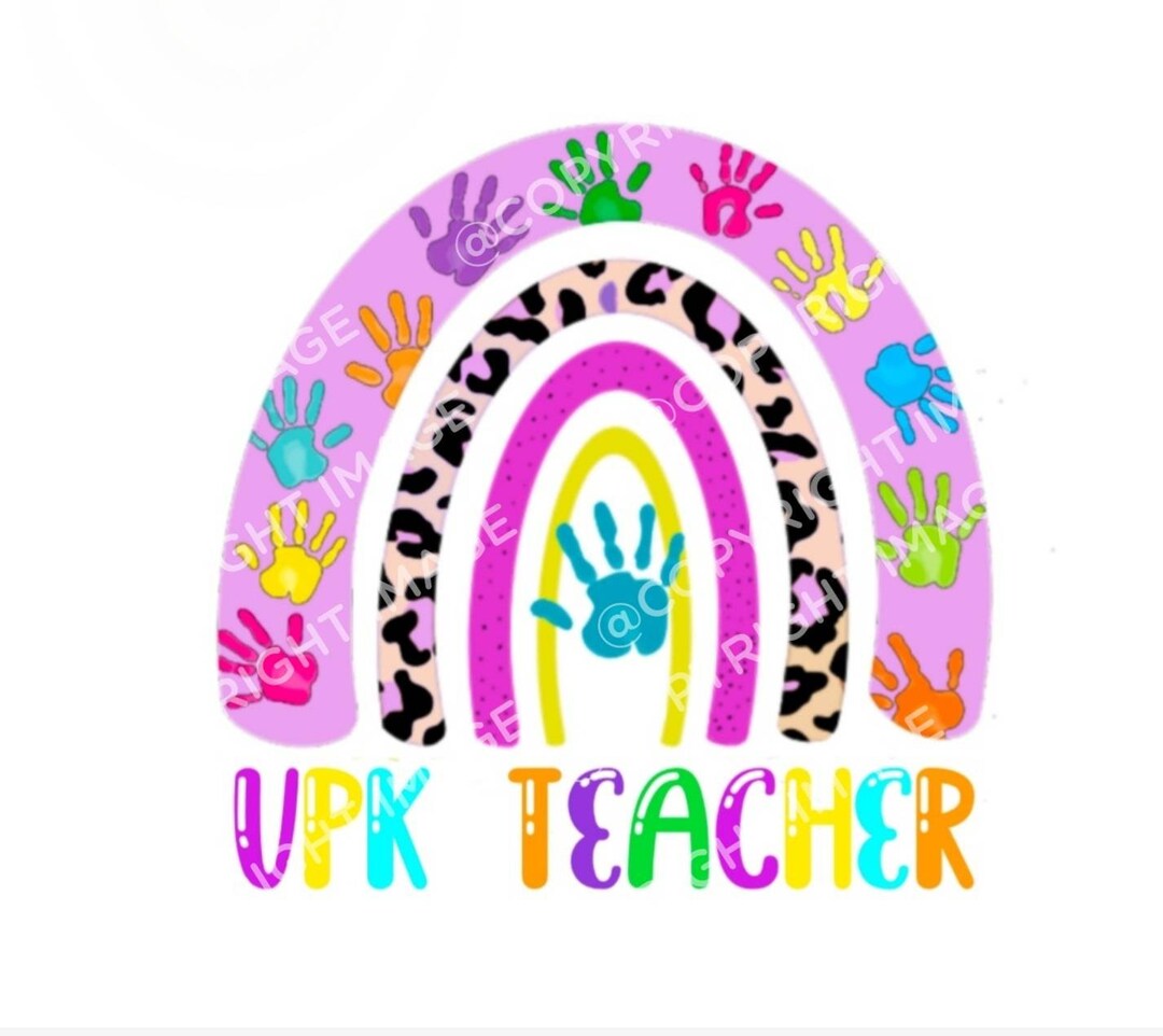 VPK Teacher Png Vpk Rainbow Kindergarten Png Kids Hands - Etsy