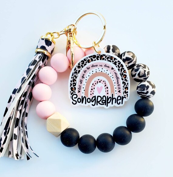 Sonographer Keychain sonographer Wristlet Sonographer Gift - Etsy