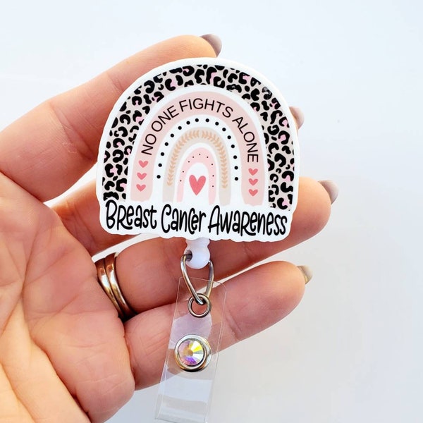 Breast Cancer Retractable Badge - Etsy
