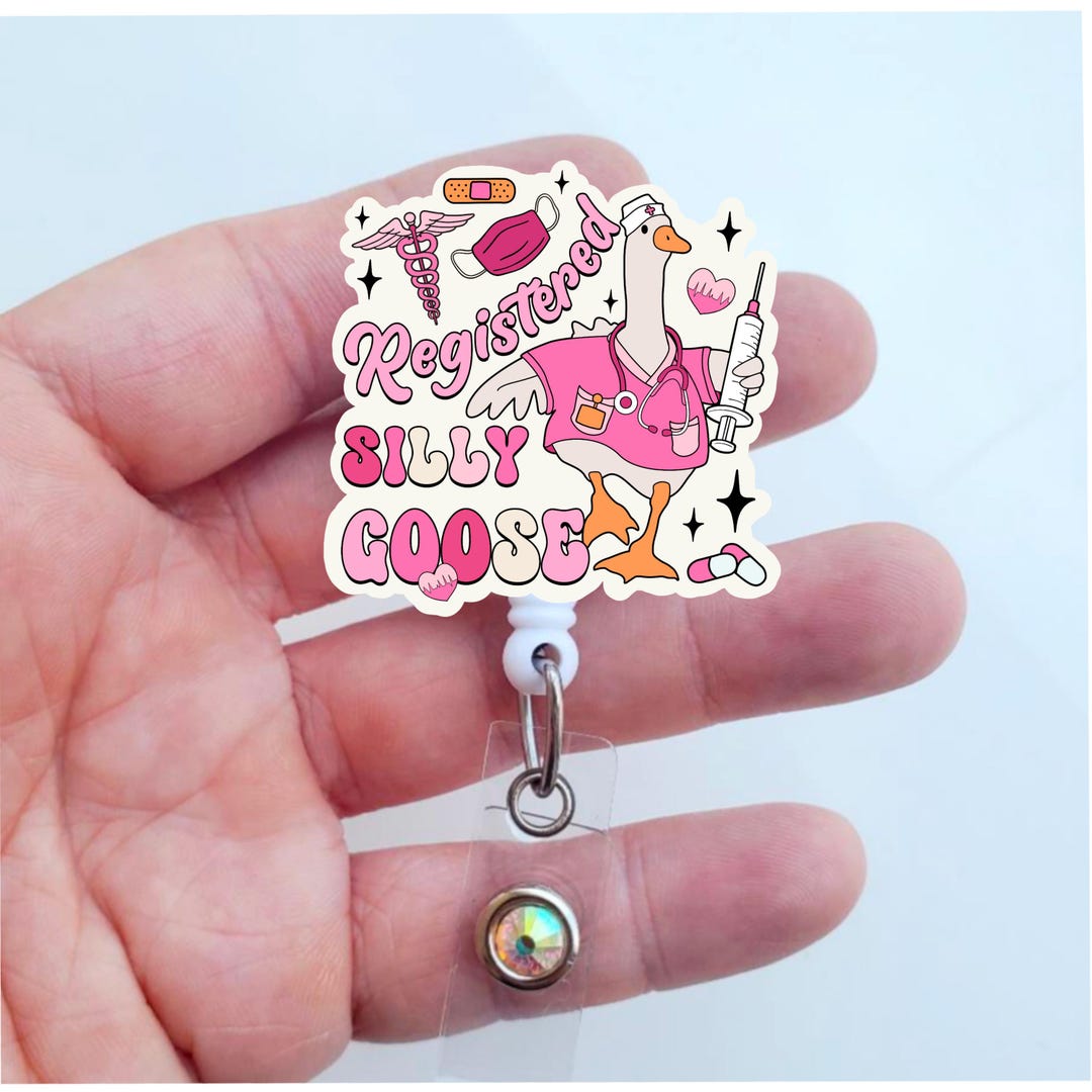 Registered Silly Goose Badge Reel | Funny Badge Reel | Badge ID Holder ...