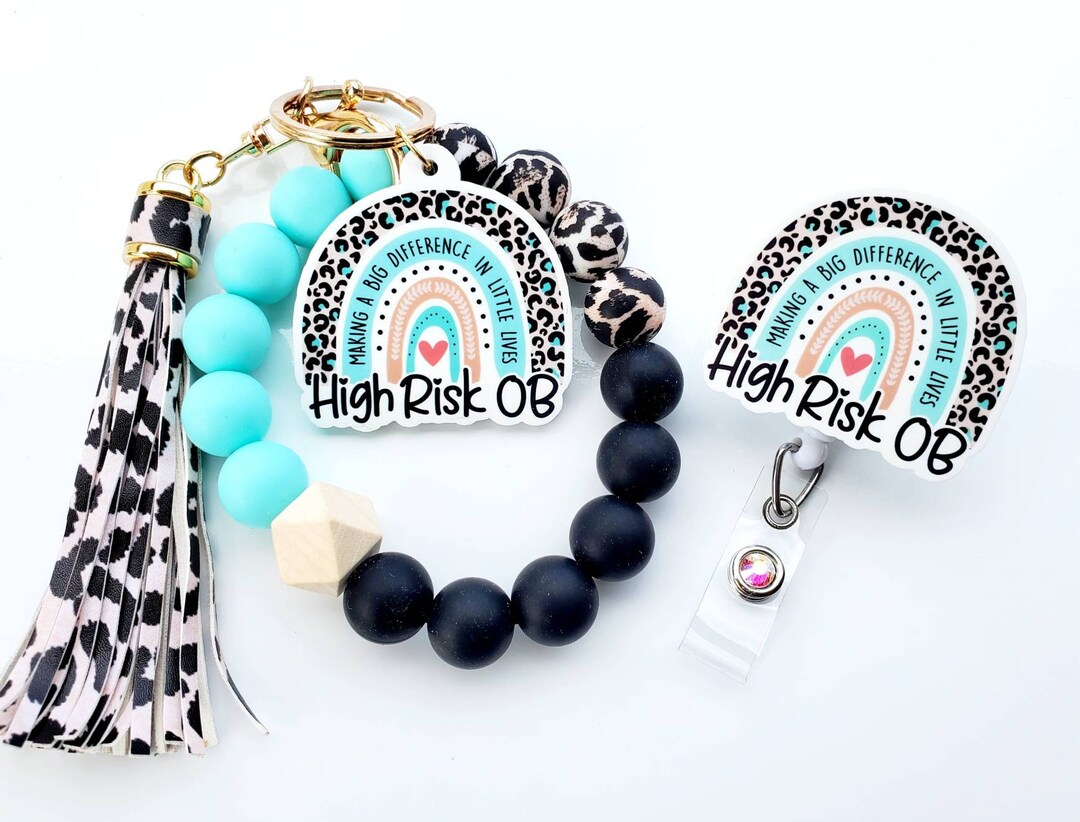 High Risk OB Gift Set High Risk OB Nurse Badge and Wristlet Cute High ...