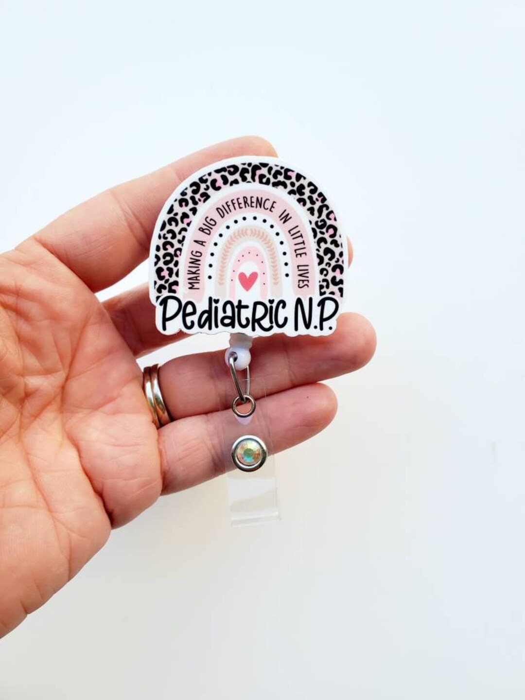 Pediatric N.P. Badge Reel | Rainbow Badge Reel | Pediatric Nurse ...