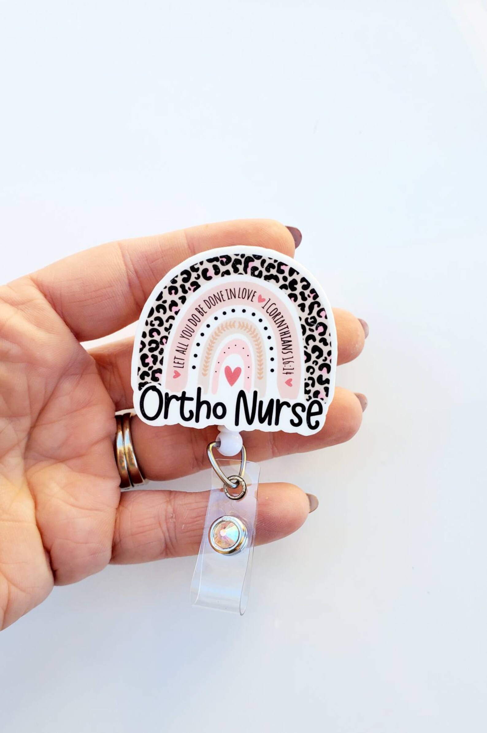Ortho Nurse Badge Reel | Rainbow Ortho Badge | Cute Ortho Badge ...