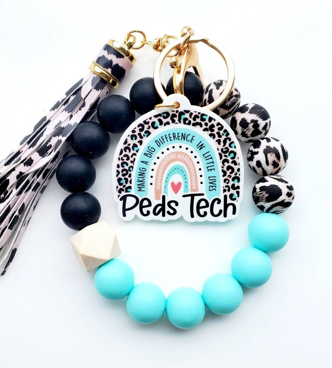Peds Tech Wristlet | Peds Tech Bangle Keychain | Silicone Beed Wristlet ...