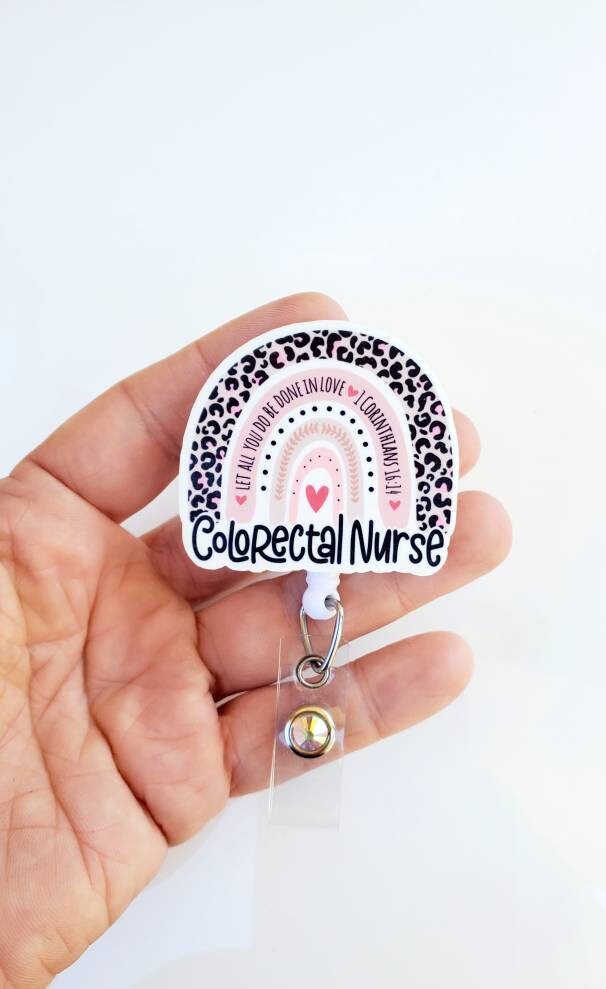 Colorectal Nurse Badge | Colorectal Nurse Rainbow Badge | Colorectal ...