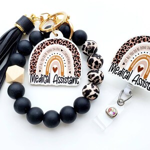 Medical Assistant Badge Reel Gift Set | Medical Assistant Wristlet ...