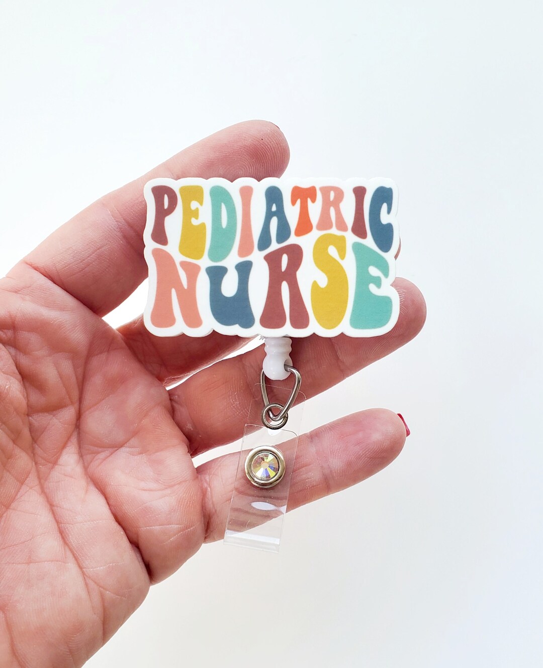 Pediatric Nurse Badge Reel | Rainbow Badge Reel | Pediatric Nurse Gift ...