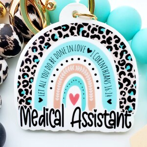 Medical Assistant Badge Reel Gift Set | Medical Assistant Wristlet ...