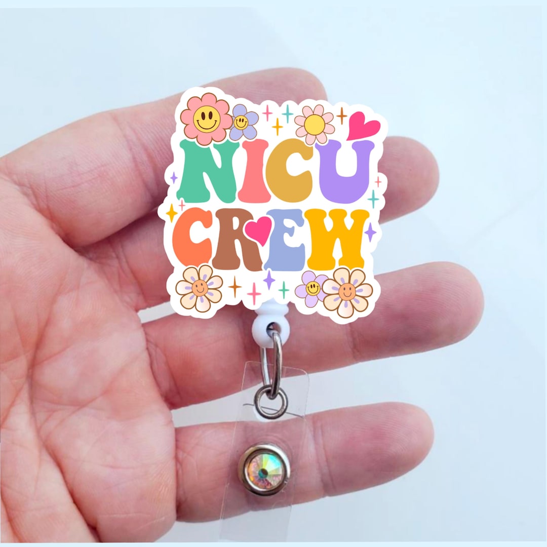 Nicu Crew Badge | Nicu Nurse Rainbow Badge | Nursery Nurse Gift | Nicu ...