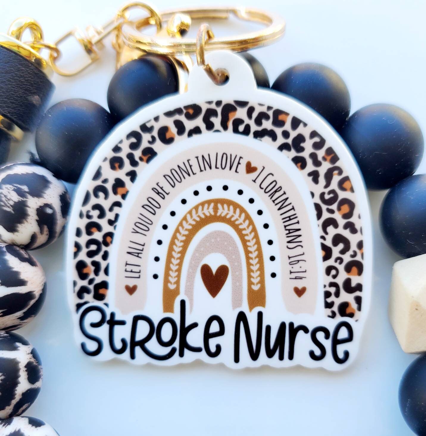 Stroke Nurse Badge Reel Stroke Nurse Wristlet Stroke Nurse - Etsy
